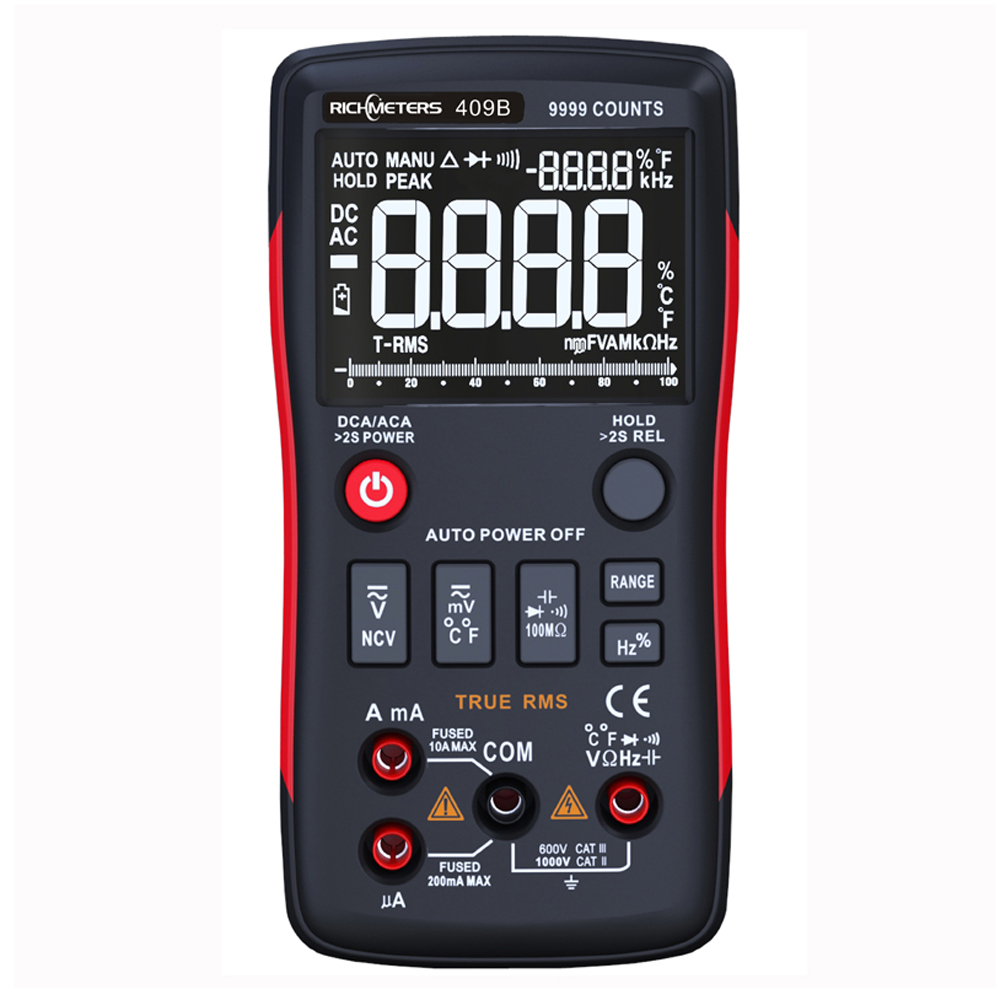 RM409B Digital Multimeter 9999 Counts - RICHMETERS.COM